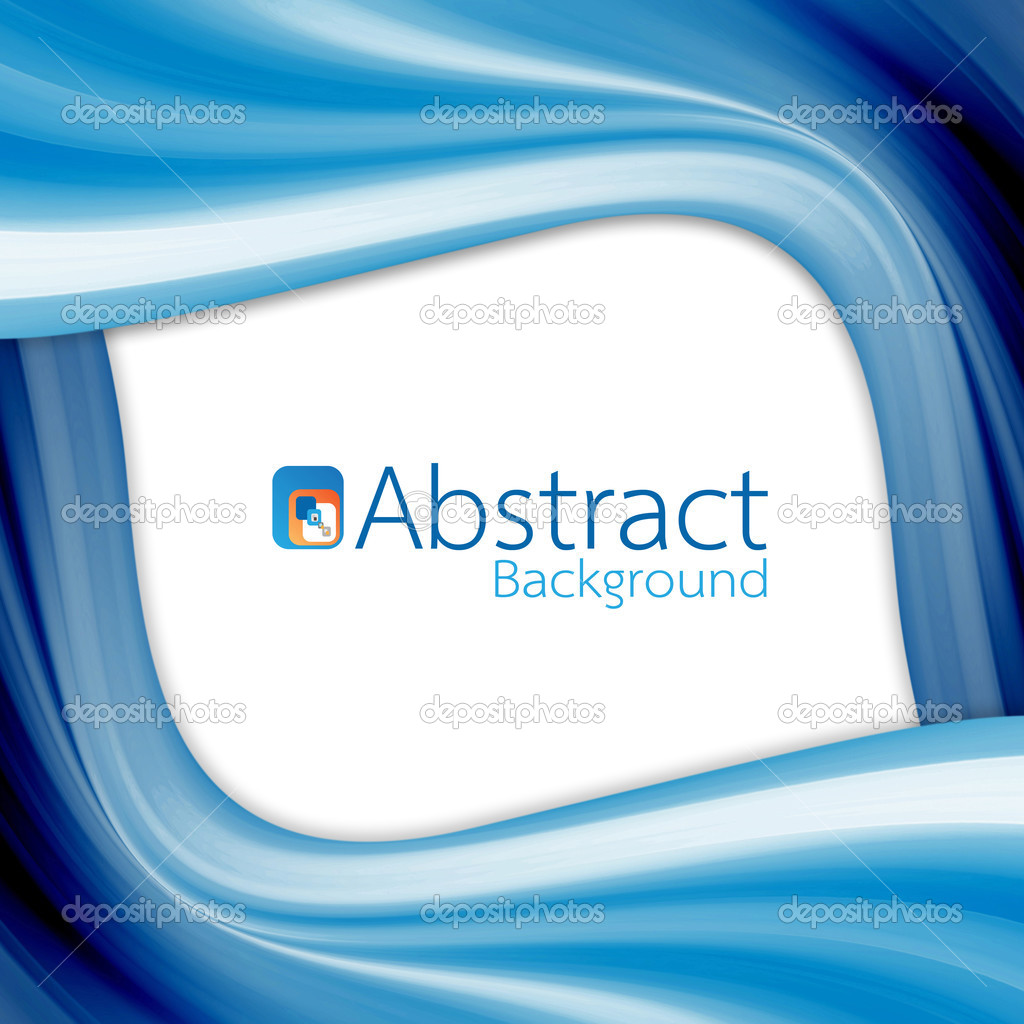 Abstract background frame blue color futuristic wavy — Stock Photo ...