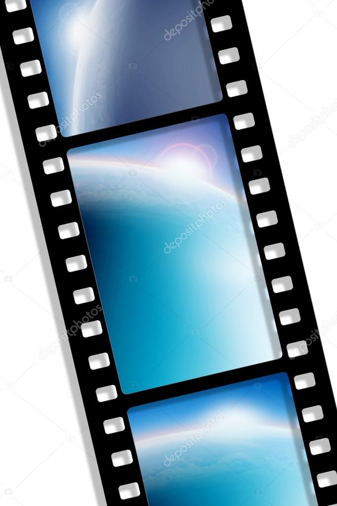 Black film sheet on background white — Stock Photo © kangshutters #34781209