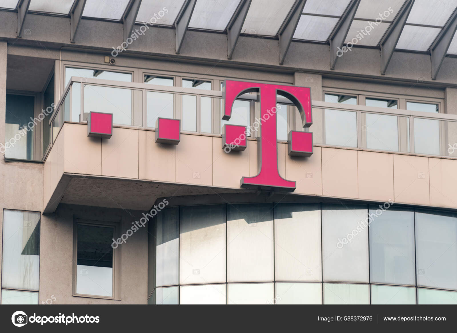 Podgorica Montenegro June 2022 Logo German Telecommunications Company ...