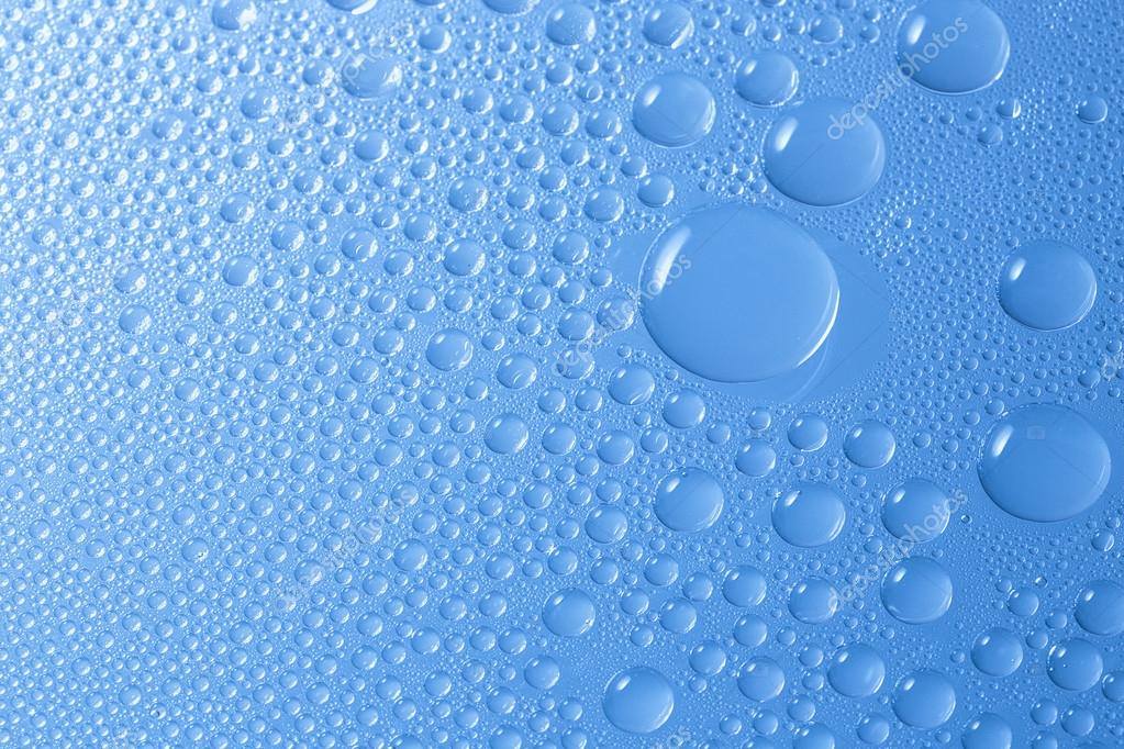 Water drop dew drop effect nano effect lotuseffekt blue impregnation ...