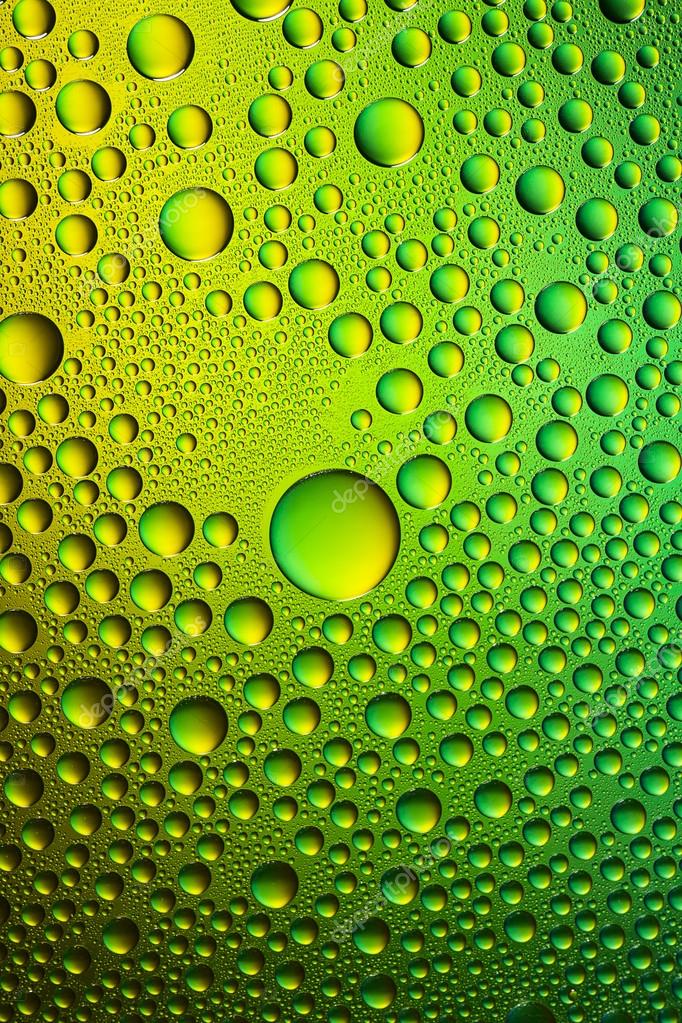 Water drops spectral green yellow colors gradient rainbow colorful ...