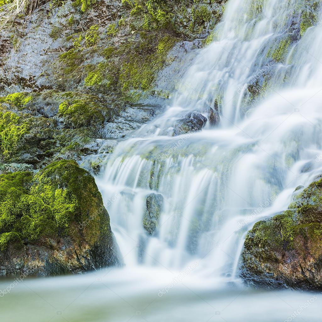 Waterfall stones rock ardennes bach river water running spring water ...