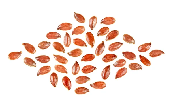 Flax Seeds Curved Group Isolated White Background Top View Linseeds Stock Photo by ©domnitsky ...