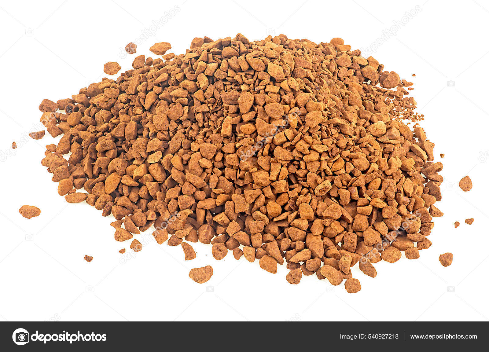 Pile Instant Coffee Granules Isolated White Background — Stock Photo ...