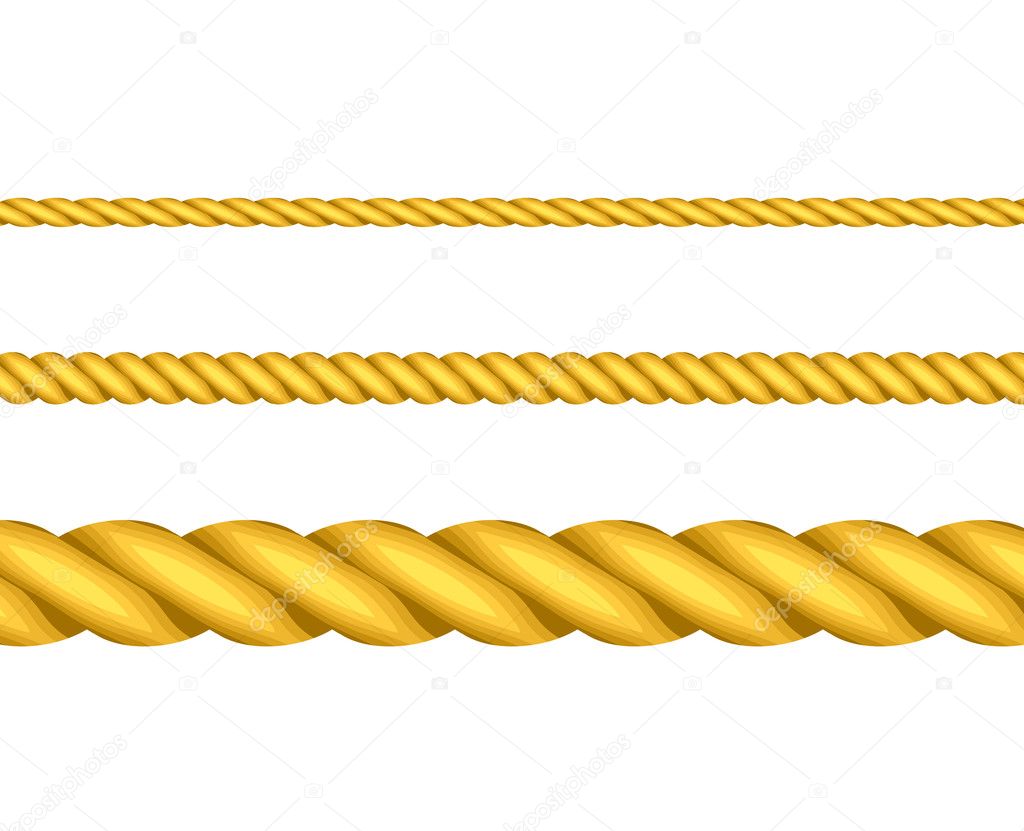 Vector Illustration Of Gold Ropes — Stock Vector © Yuliaglam 12313082