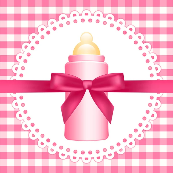Vector illustration of pink baby bottle Stock Vector Image by ...