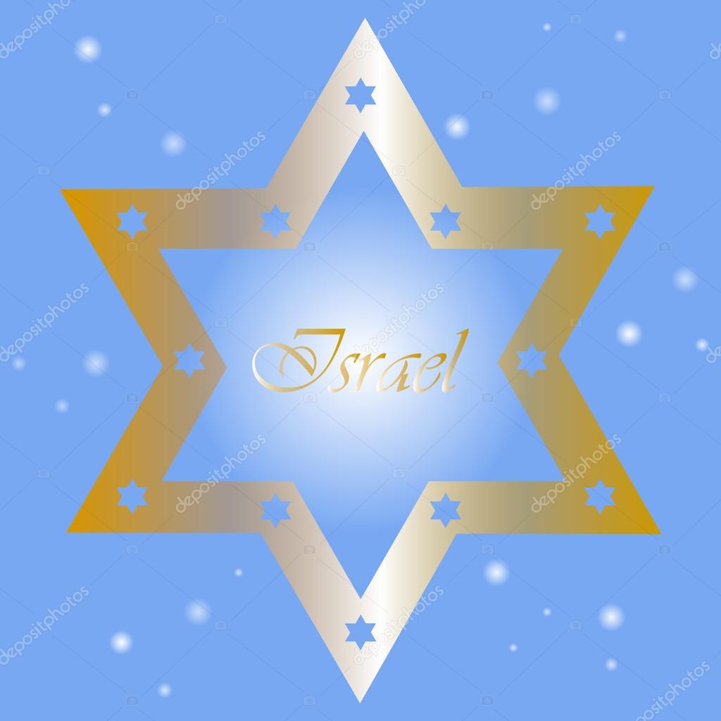 Israel - Vector background with golden star of David Stock Vector by ...