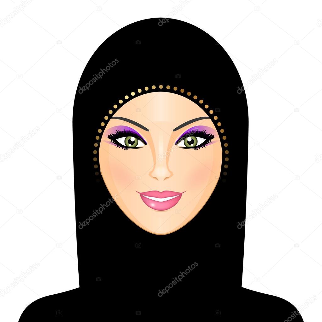 Vector illustration of arab woman — Stock Vector © yuliaglam #23782815