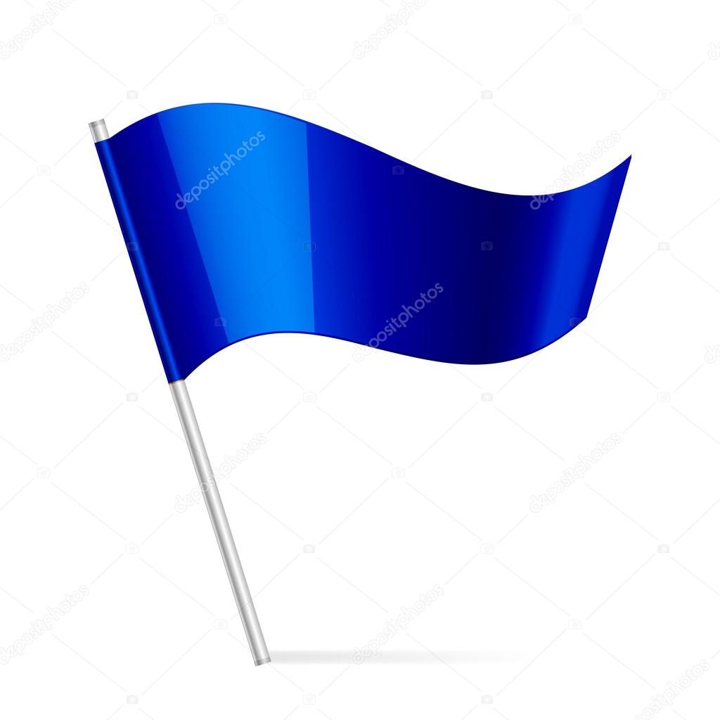 Vector illustration of blue flag Stock Vector Image by ©yuliaglam #25381755