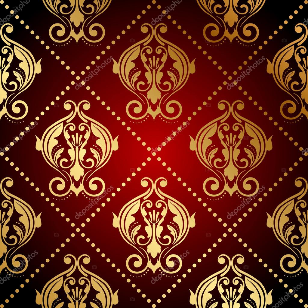 Vector red and gold ornate wallpaper Stock Vector Image by ©yuliaglam ...