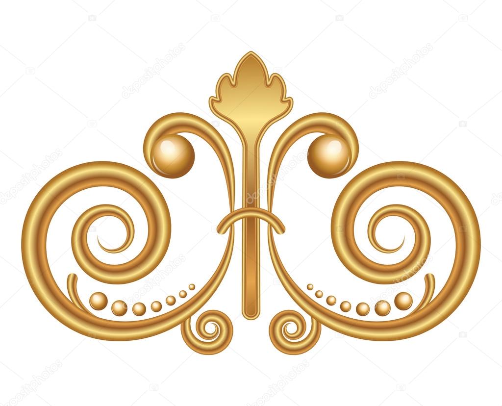 Vector gold ornament Stock Vector by ©yuliaglam 33316569