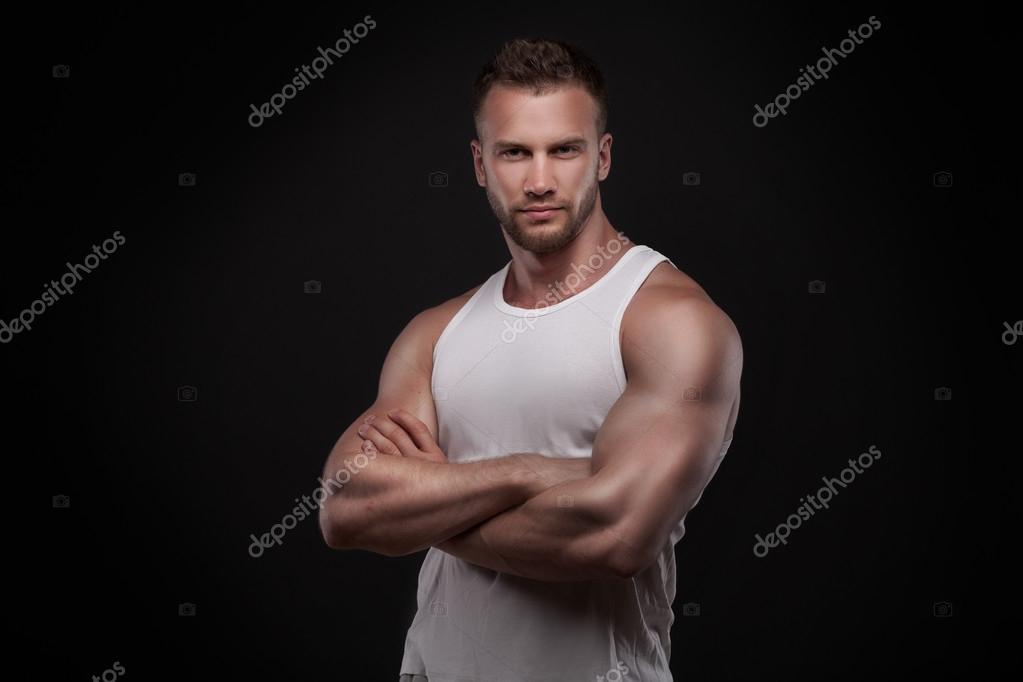 Portrait of athletic young man Stock Photo by ©doodko 25795413