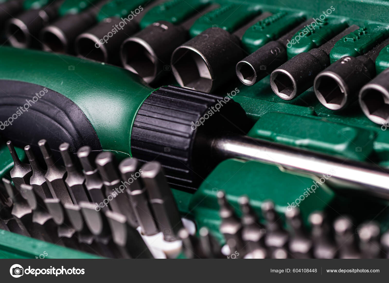 Interchangeable Screwdriver Set Different Types Metal Steel Heads Bits ...