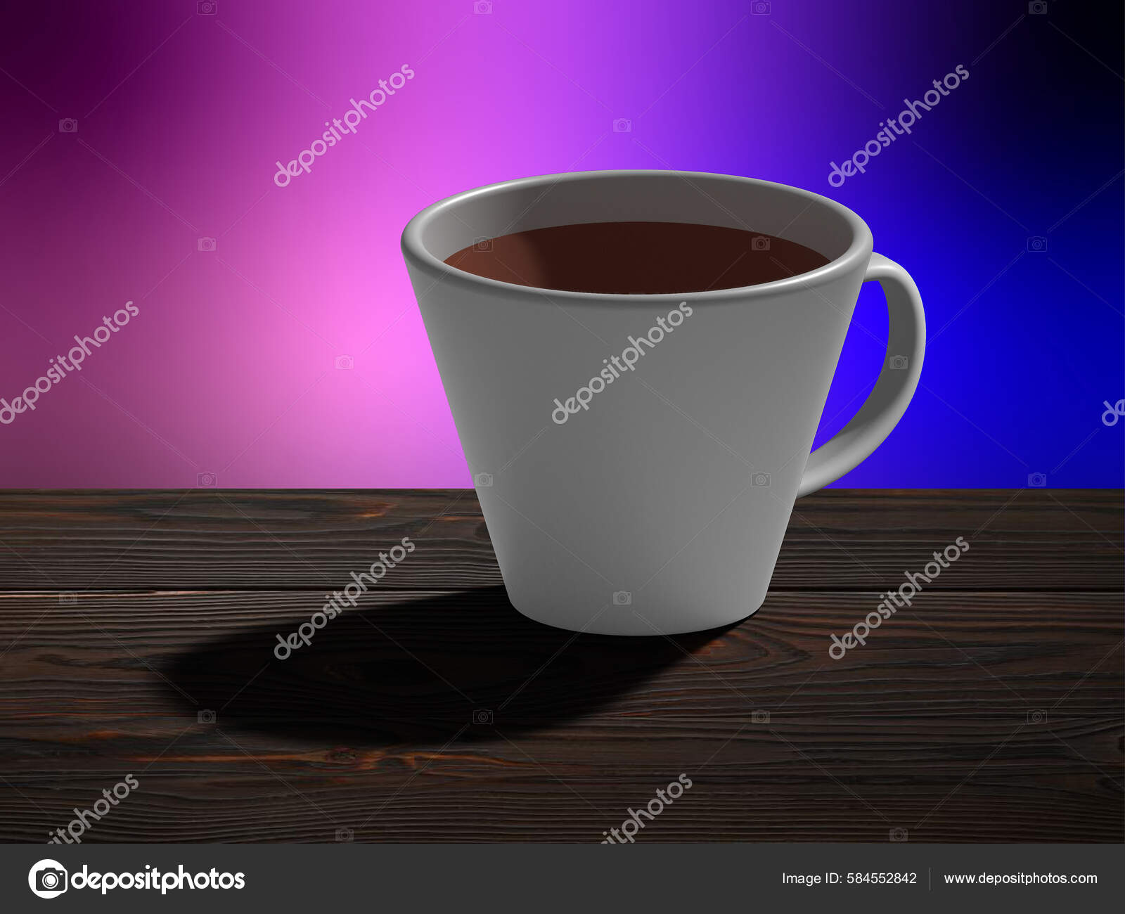 Cup Heart Illustration Isolated White Background Illustration Rendering ...