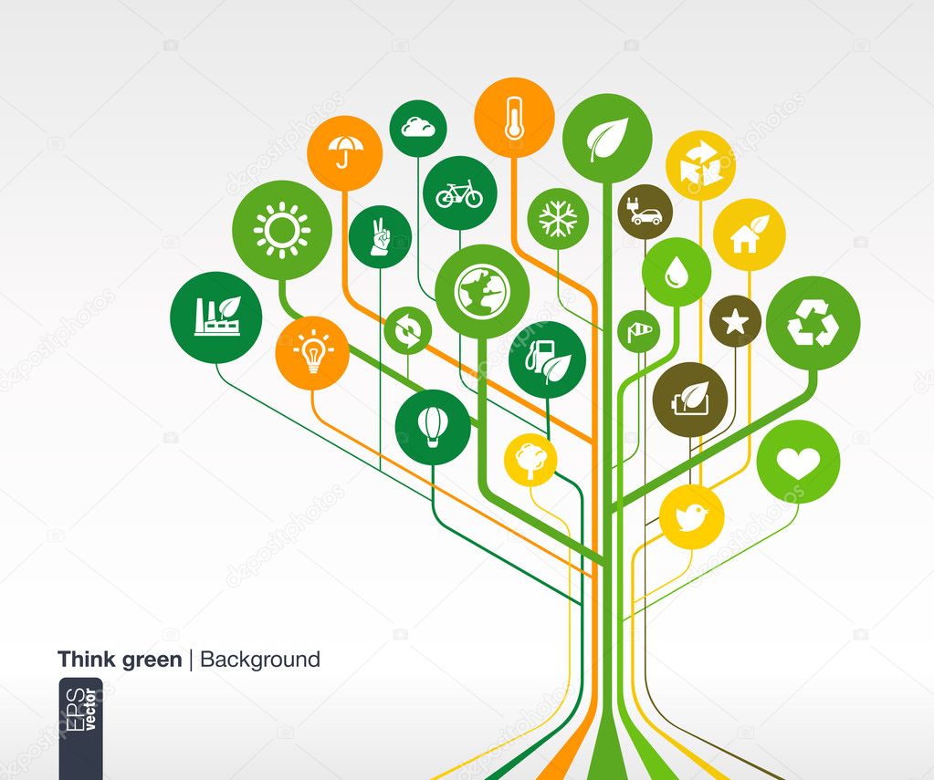 Ecology background with lines and circles. Stock Vector Image by ©r ...