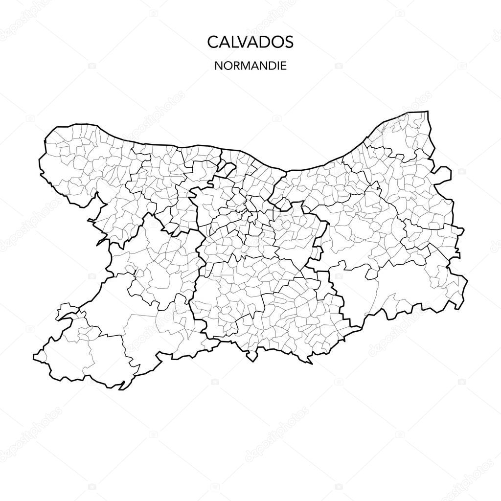 Mapa vectorial de las subdivisiones geopolíticas del Departamento ...