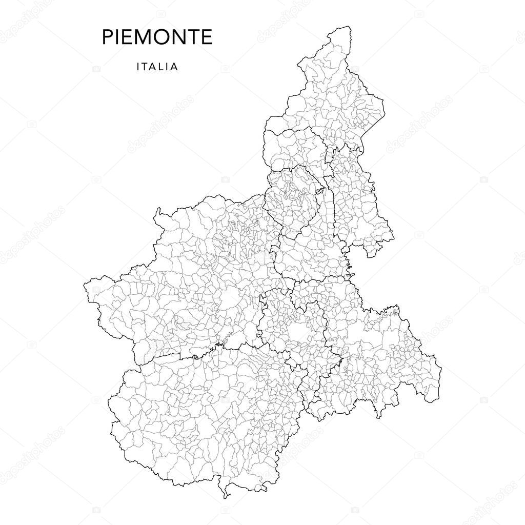 Mapa vectorial de las subdivisiones geopolíticas de la región del ...