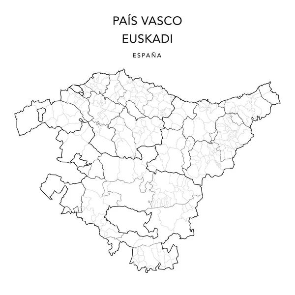 Geopolitical Vector Map of the Basque Country (Pais Vasco/Euskadi) with ...