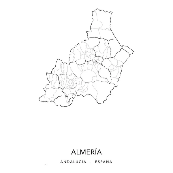 Geopolitical Vector Map of the Province of Almeria (Andalusia) with ...