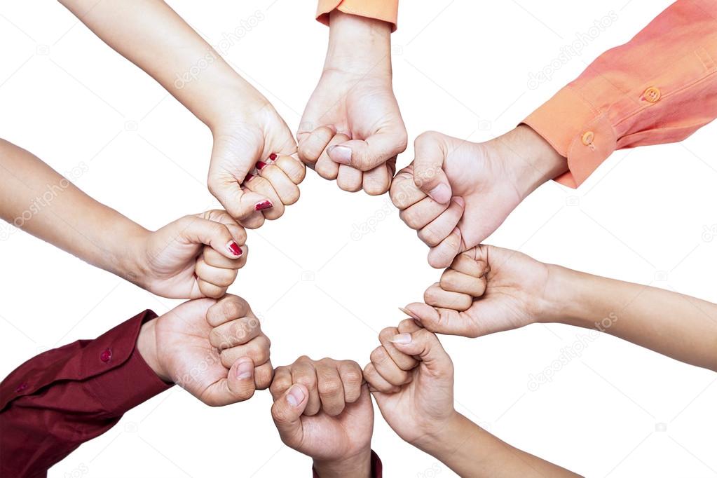 Hands of unity - isolated Stock Photo by ©realinemedia 21926609