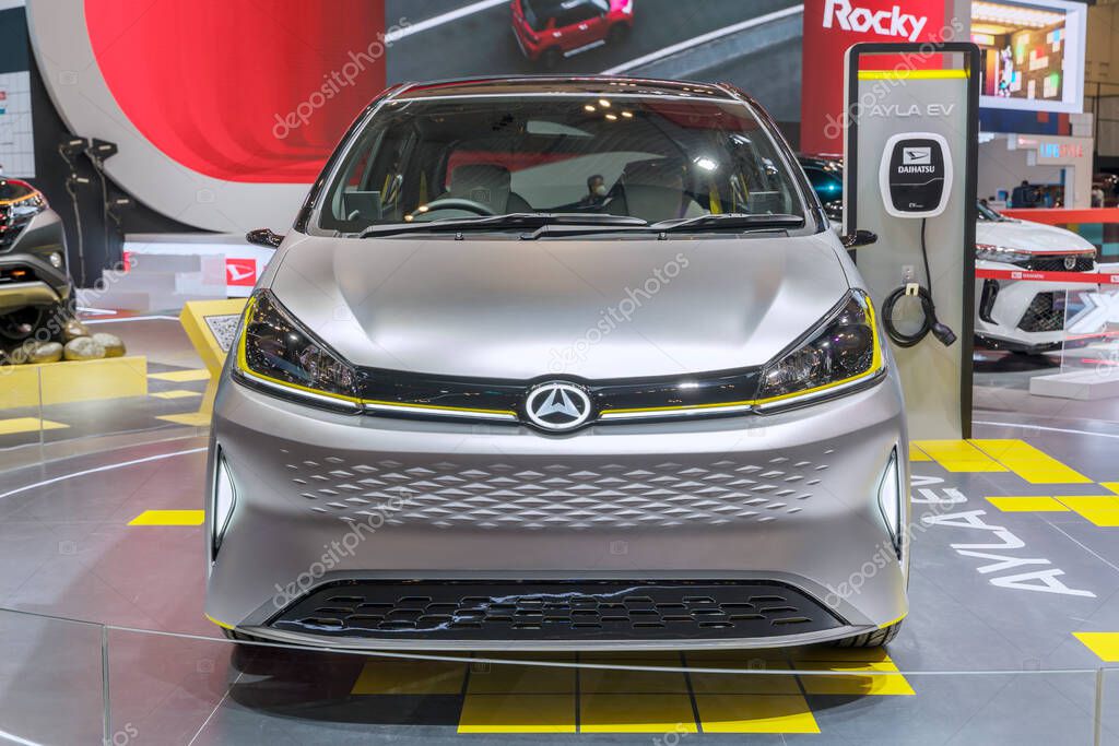 Tangerang - Indonesia. August 18, 2022: Ayla Ev car from Daihatsu ...