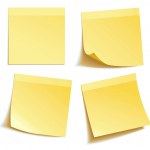 Yellow post it notes Stock Vector Image by ©ladyann #16642789