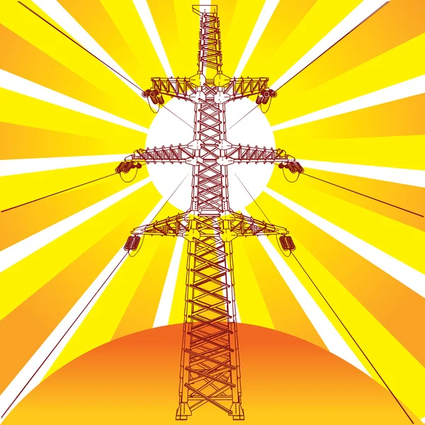 Power Transmission Line — Stock Vector © kharlamova_lv #17703885