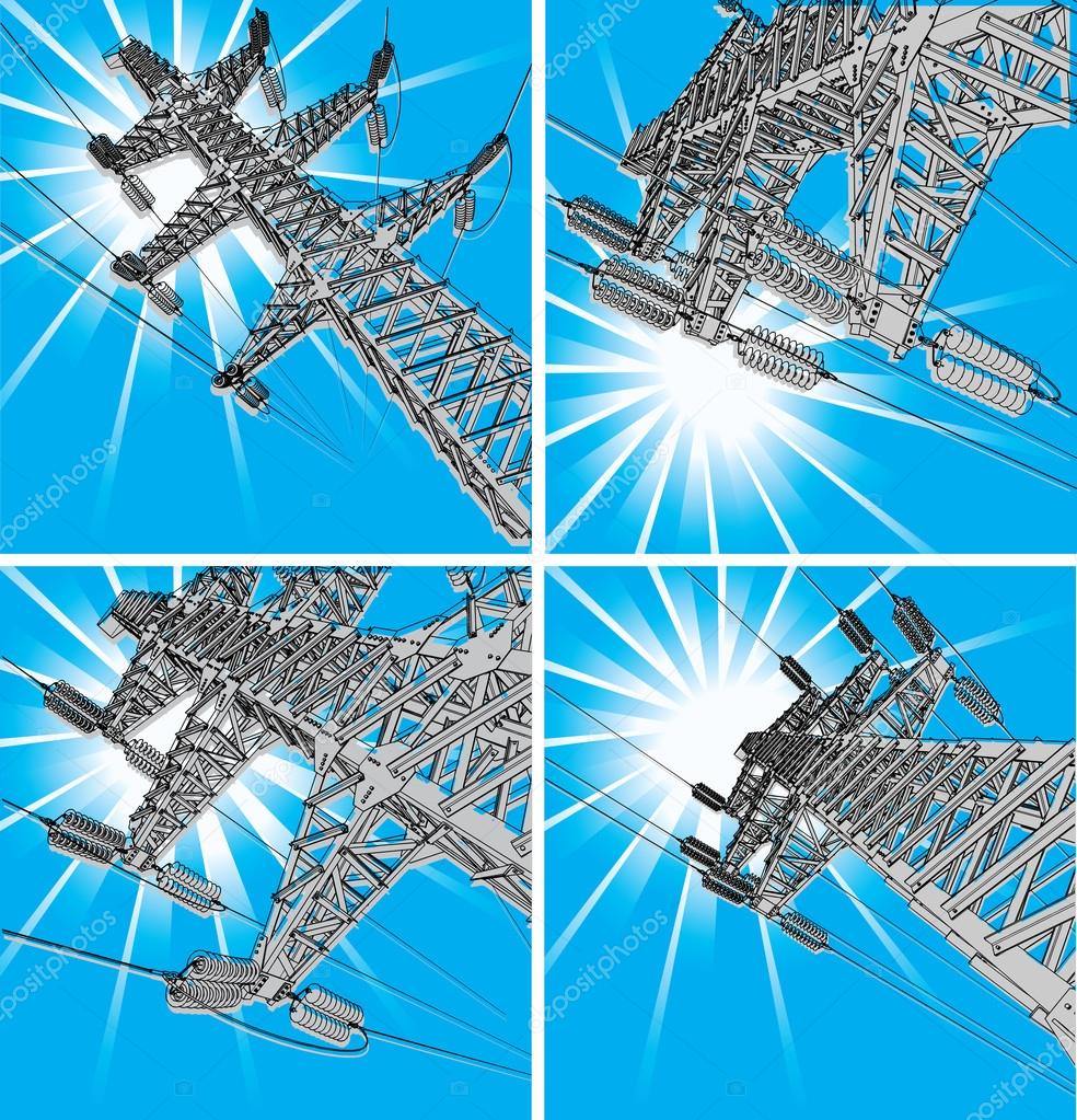 Power Transmission Line Stock Vector by ©kharlamova_lv 17704255