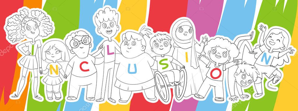 Inclusion of children Vector Art Stock Images | Depositphotos