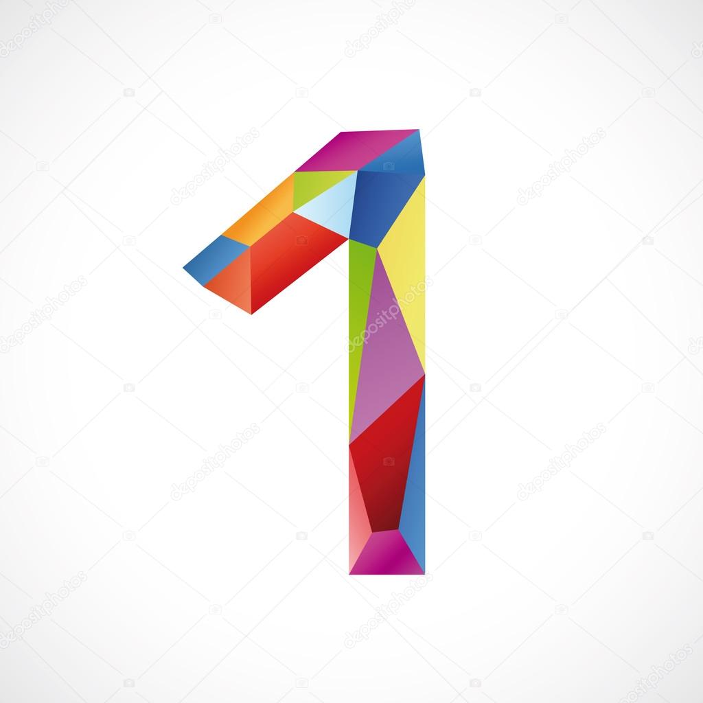 Varicolored number 1 — Stock Vector © Ginko #25271933