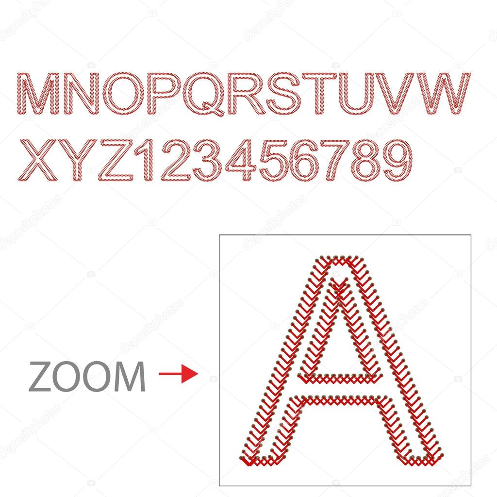 Estilo de b isbol del alfabeto, ilustraci n del vector, f cil todo editable 2 2024