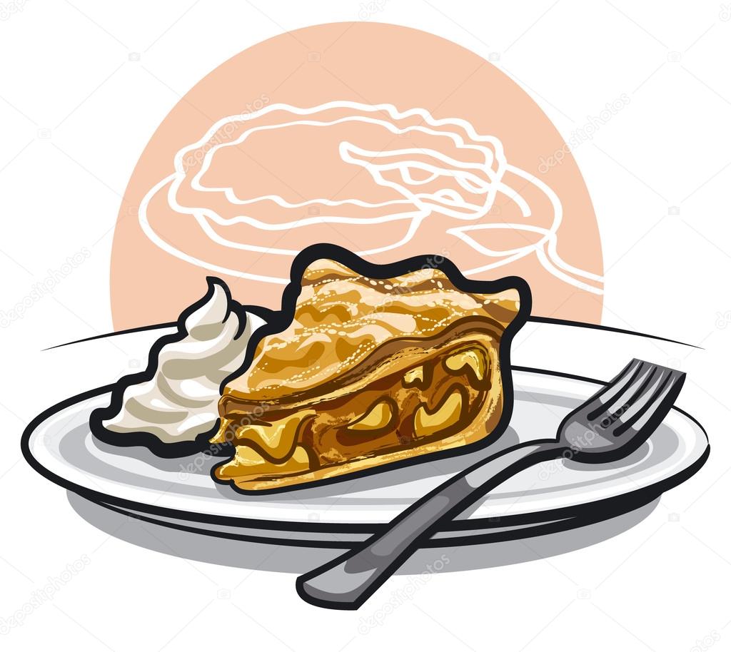 Apple Pie Slice Drawing