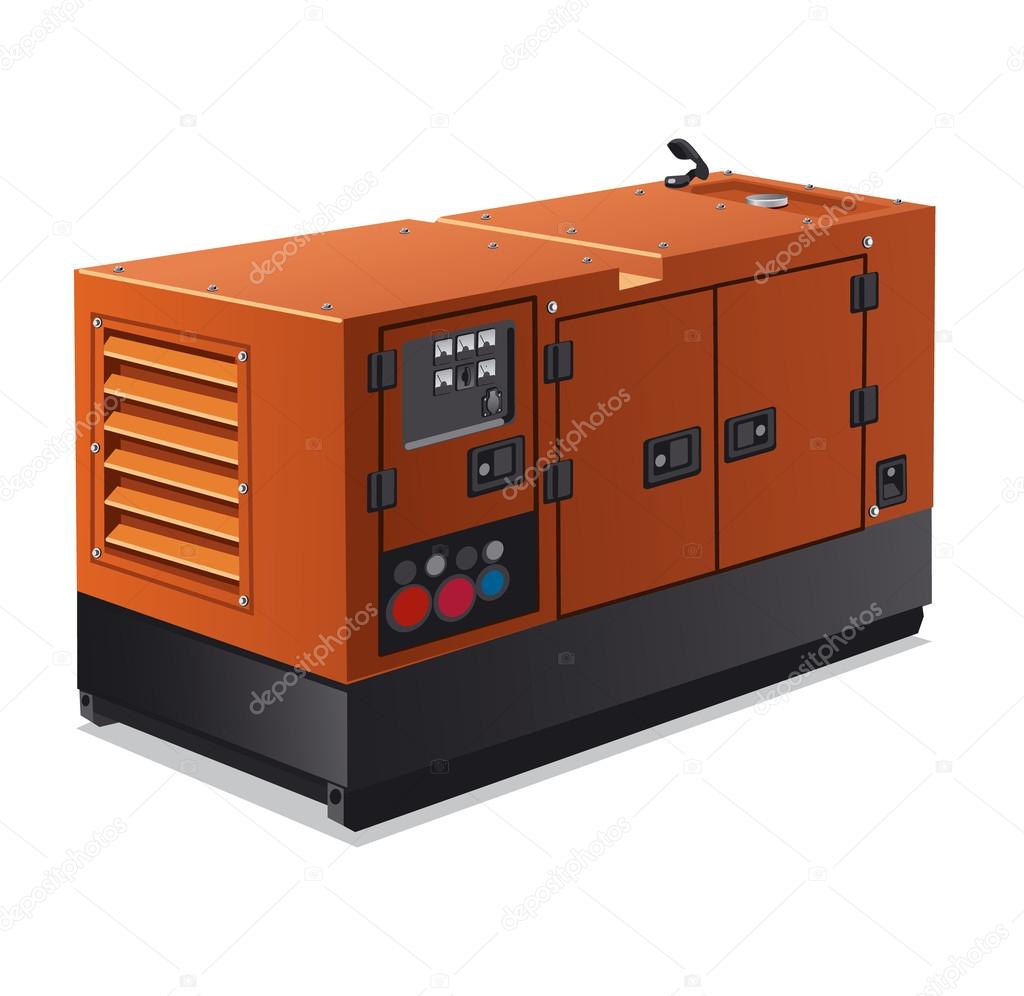 Industrial power generator — Stock Vector © olegtoka1967 #24273859