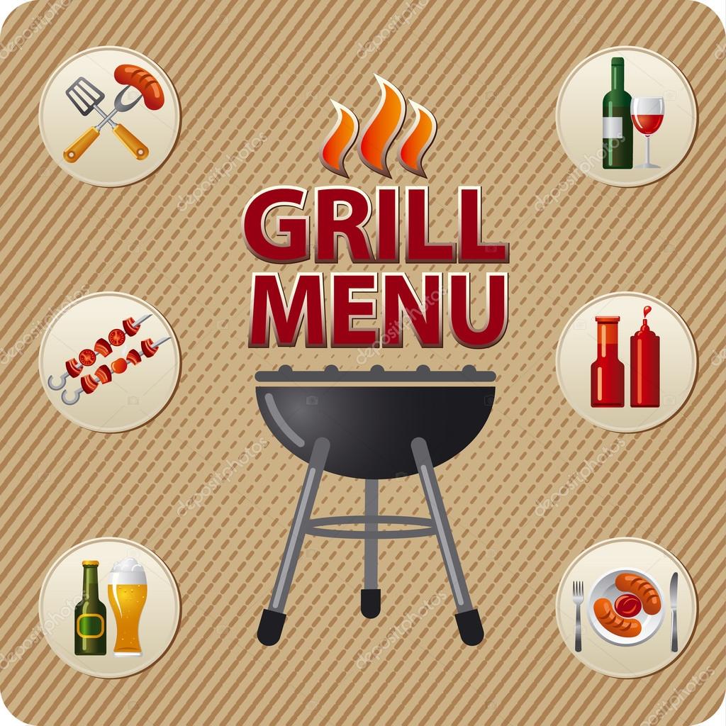 Grill menu card design Stock Vector Image by ©olegtoka1967 #24788709