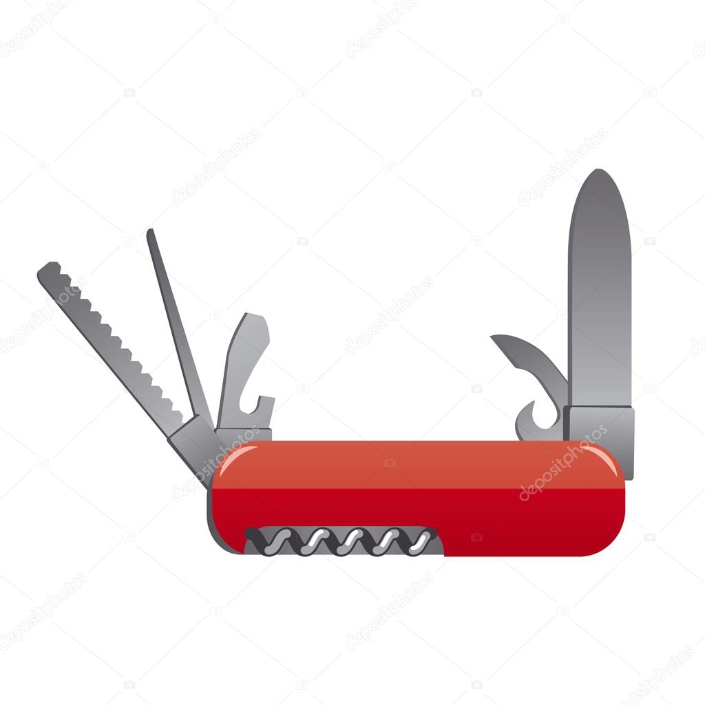 Pocket knife Stock Vector by ©olegtoka1967 43055187
