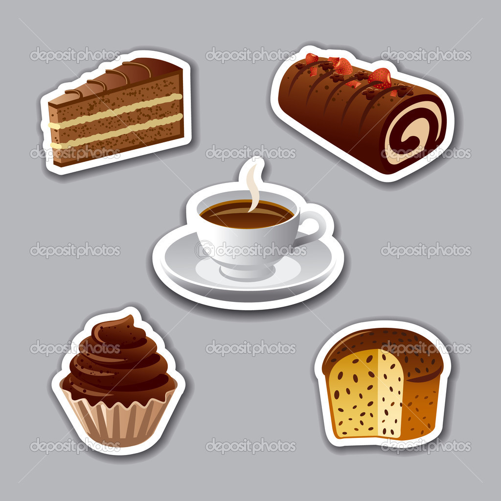 Cake stickers Stock Vector Image by ©olegtoka1967 #47848845