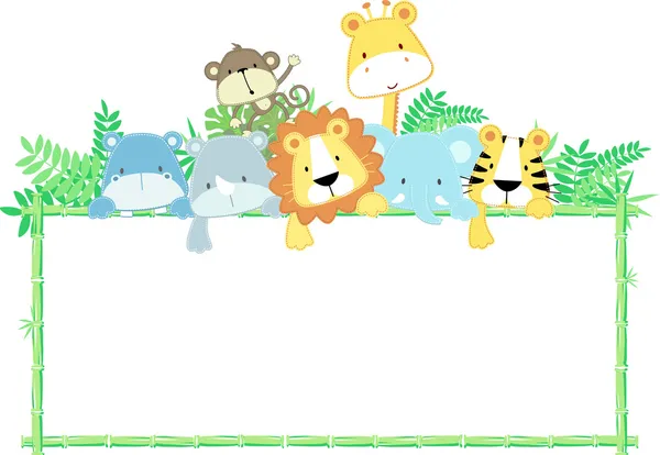 Jungle Animal Border Clip Art