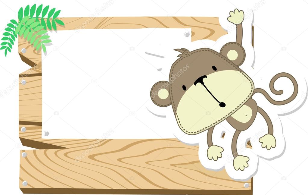 Baby monkey sign board Stock Vector Image by ©hayaship #27799787