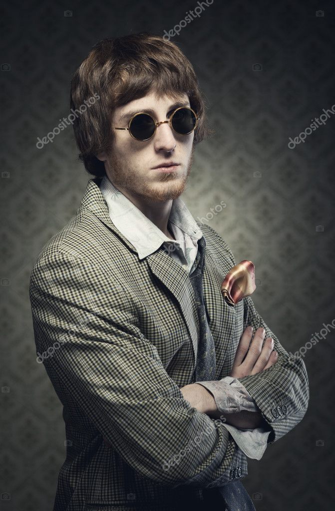 Vintage 1960s guy posing Stock Photo by ©stokkete 42023279