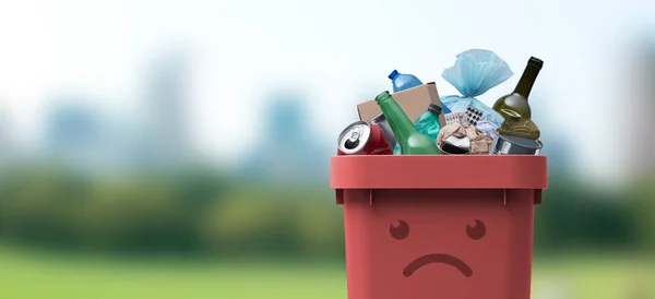 Trash can with sad face Stock Photos, Royalty Free Trash can with sad ...