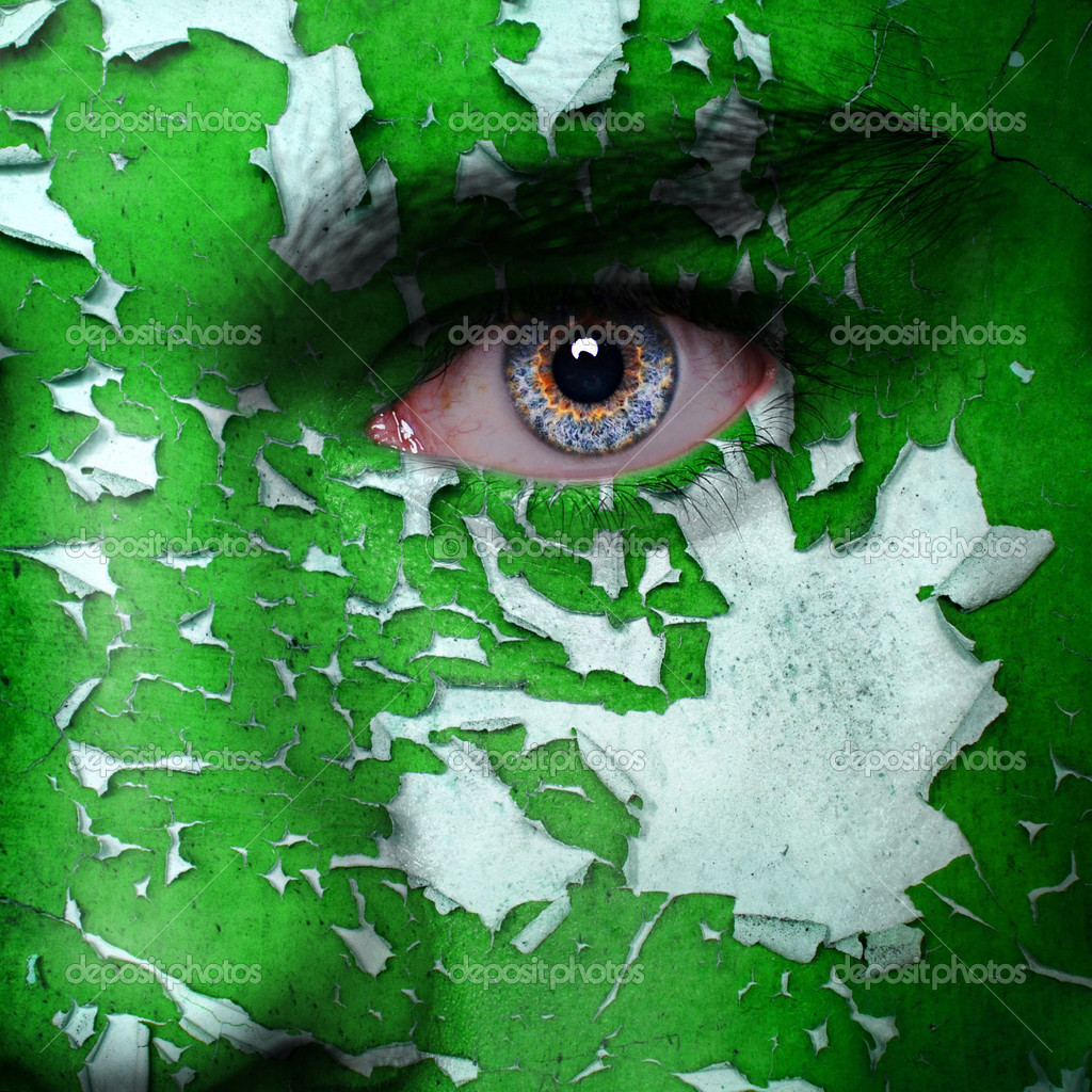 Cracked paint on face Stock Photo by ©kwasny222 28547201