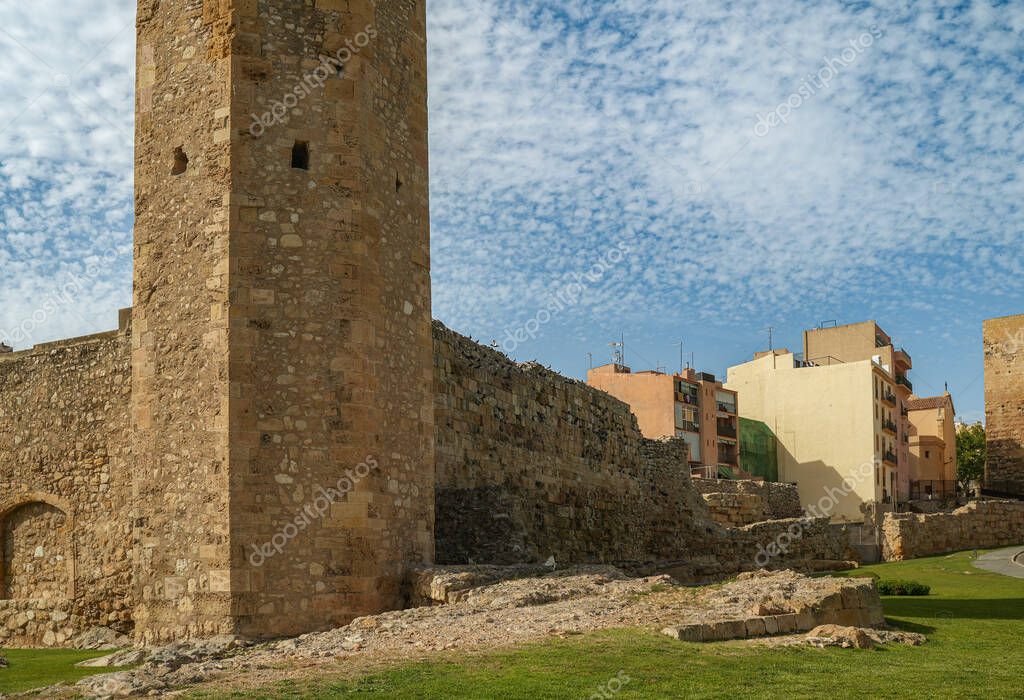 Pretorio y Circo Romano de Tarragona, España, junto al mar Mediterráneo ...