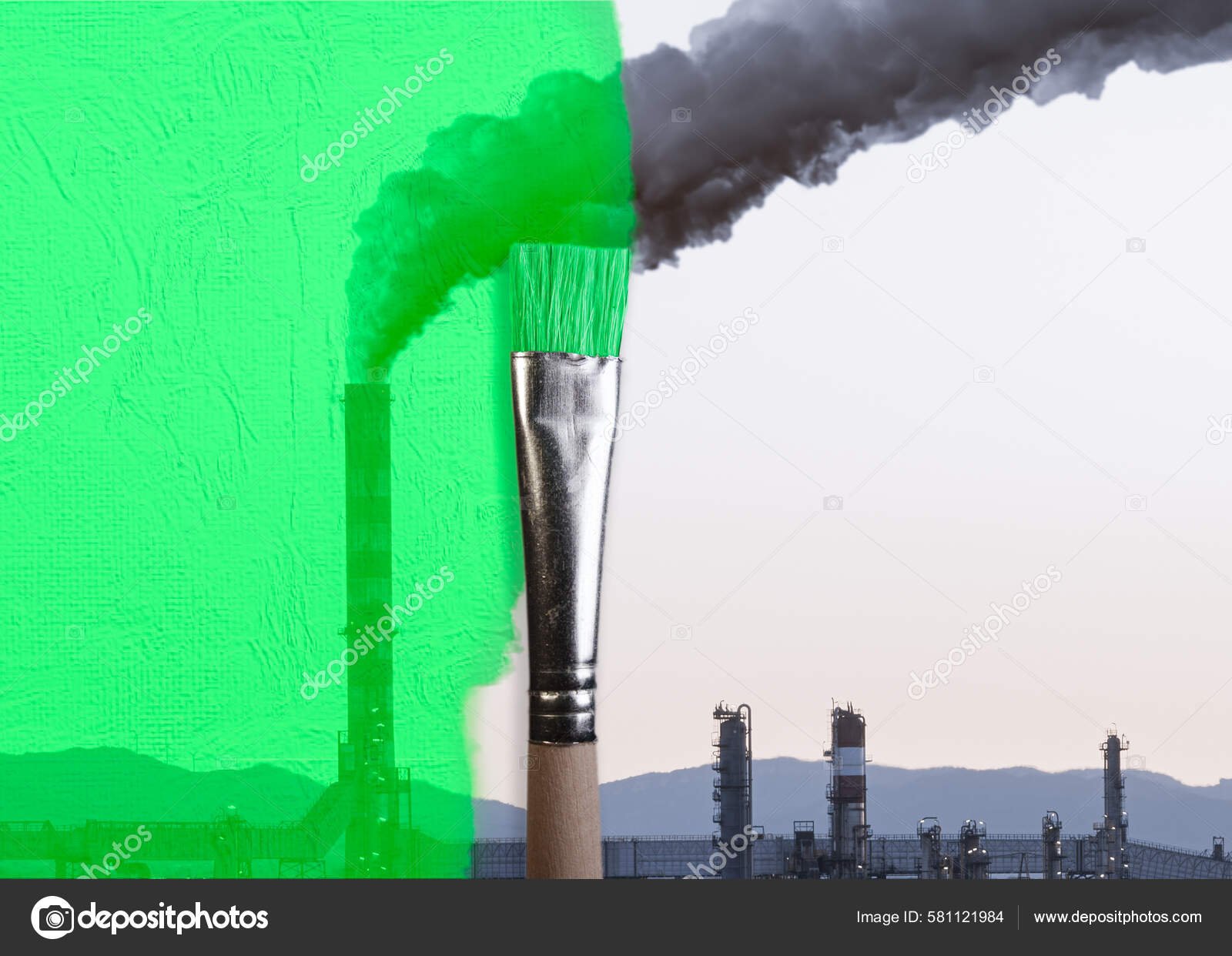 Hand Putting Band Aid Smoke Stack Greenwashing Malpractice Concept ... Hand Putting Band Aid Smoke Stack Greenwashing Malpractice Concept ...