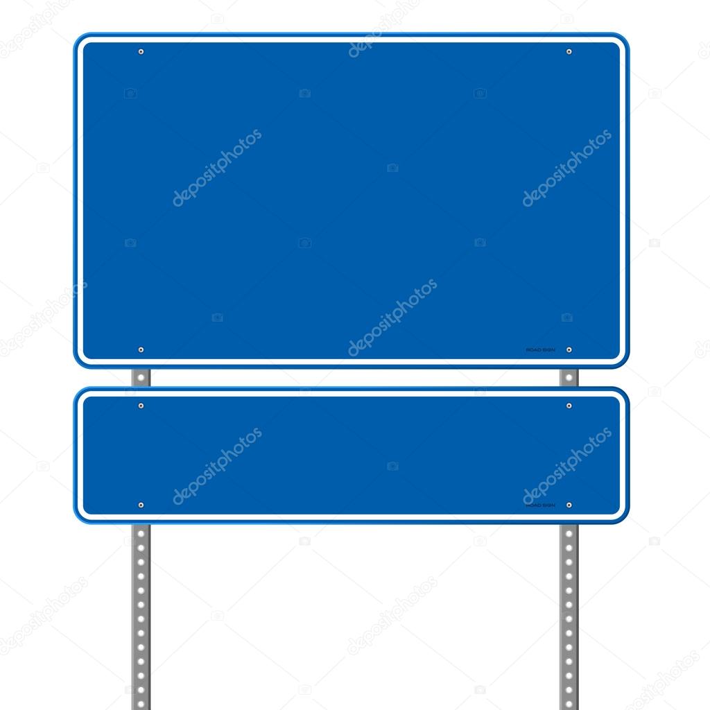 Blank Blue Road Sign Stock Vector Image by ©zager #12704022