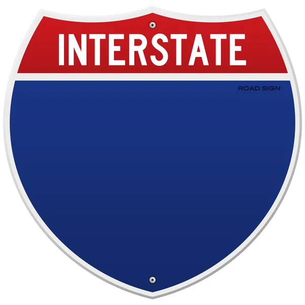 Blank Interstate Road Signs