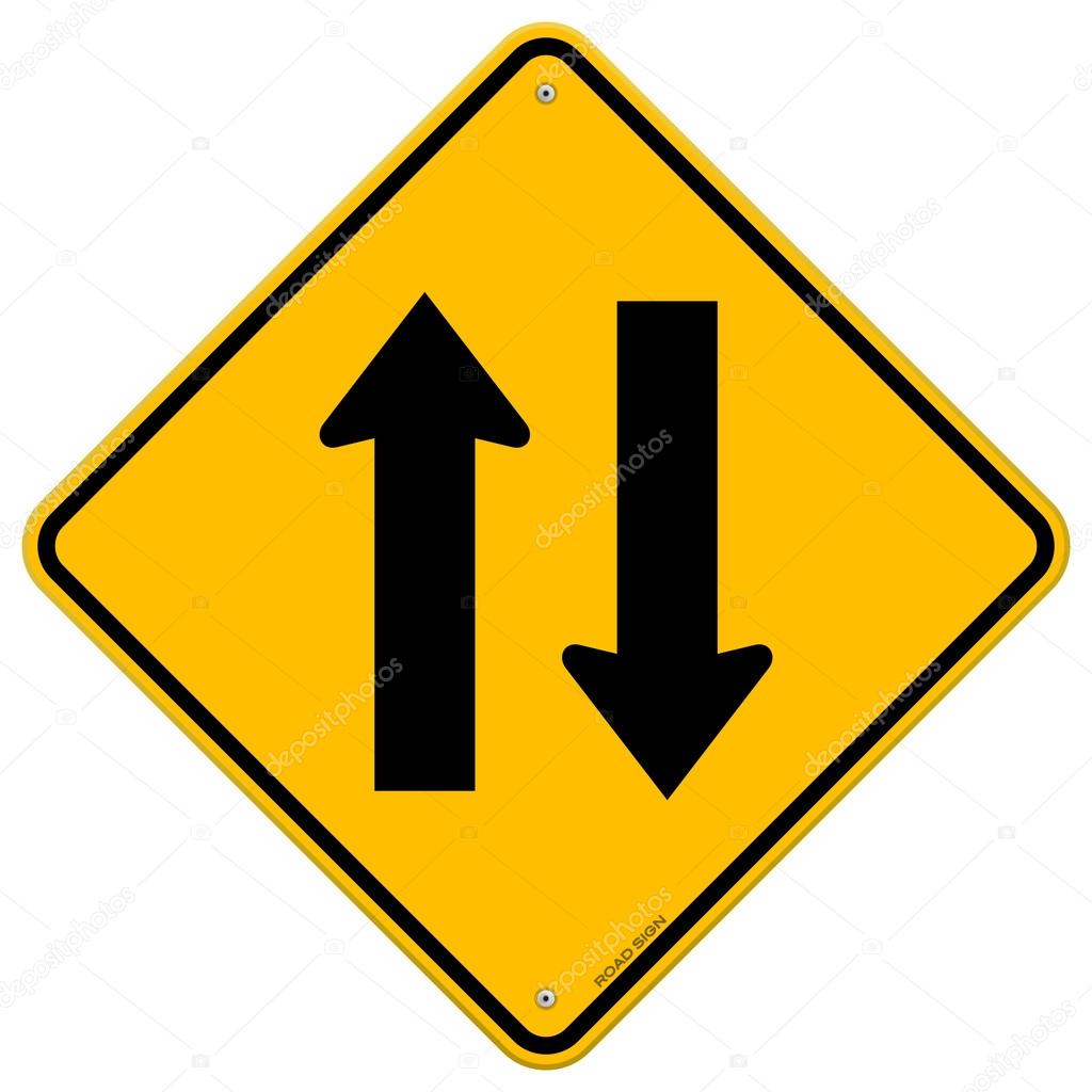 Señal amarilla Flechas direccionales vector, gráfico vectorial © zager ...