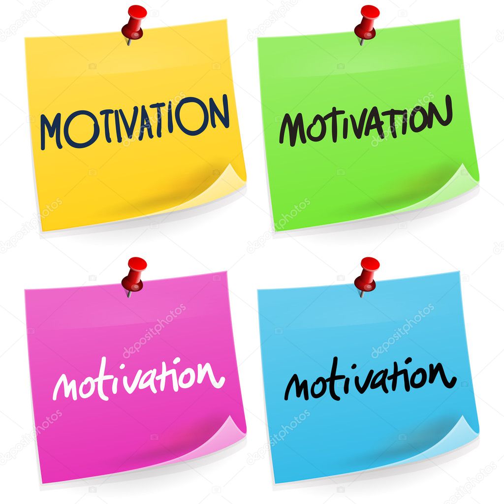 Motivation Sticky Note Stock Vector Image by ©zager #35754567