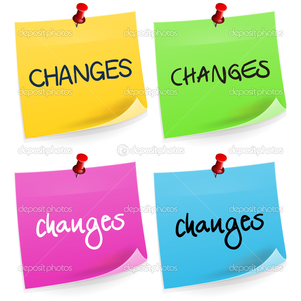 Changes Sticky Note Stock Vector Image by ©zager #35754637