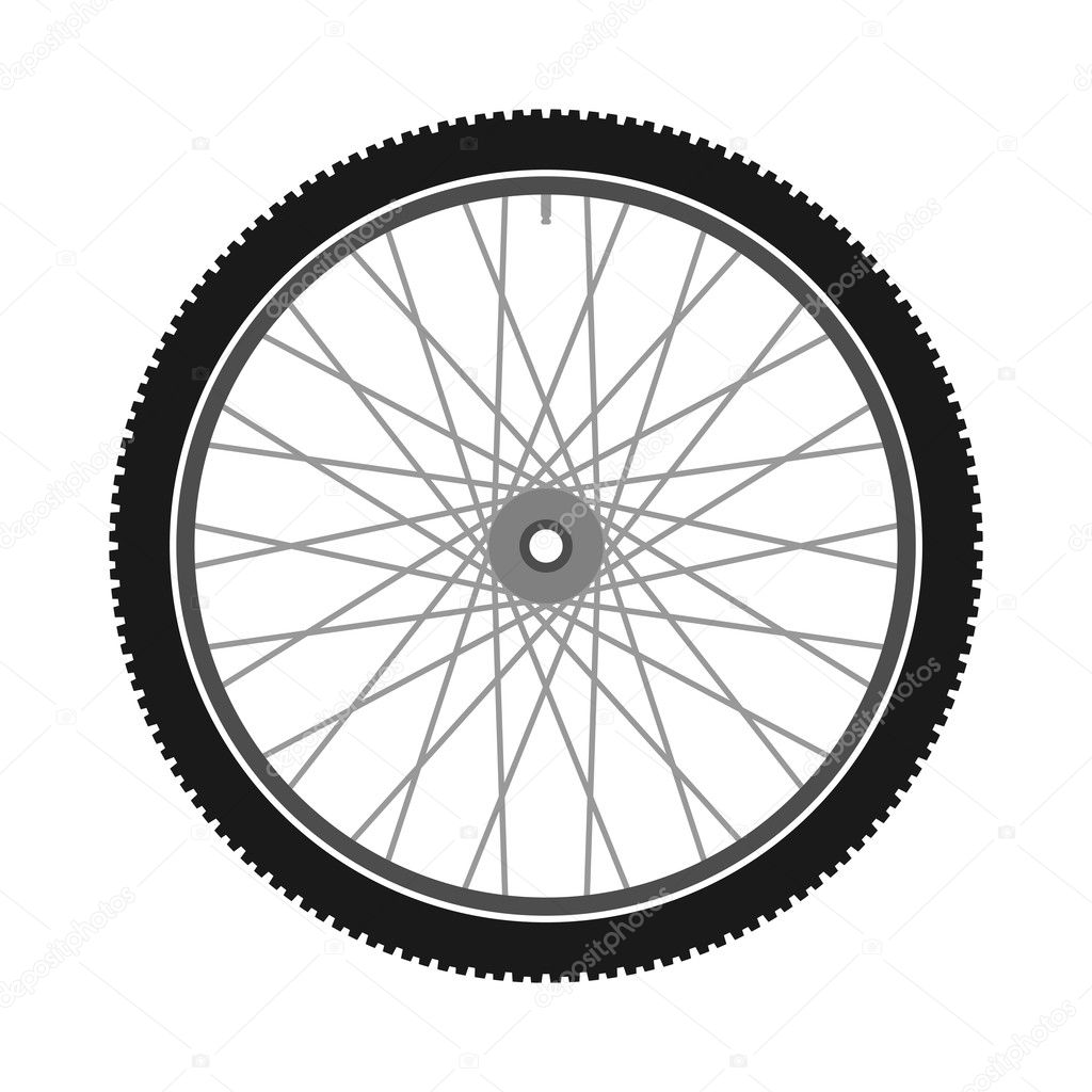 Isolated Bicycle Wheel — Stock Vector © zager #38672591