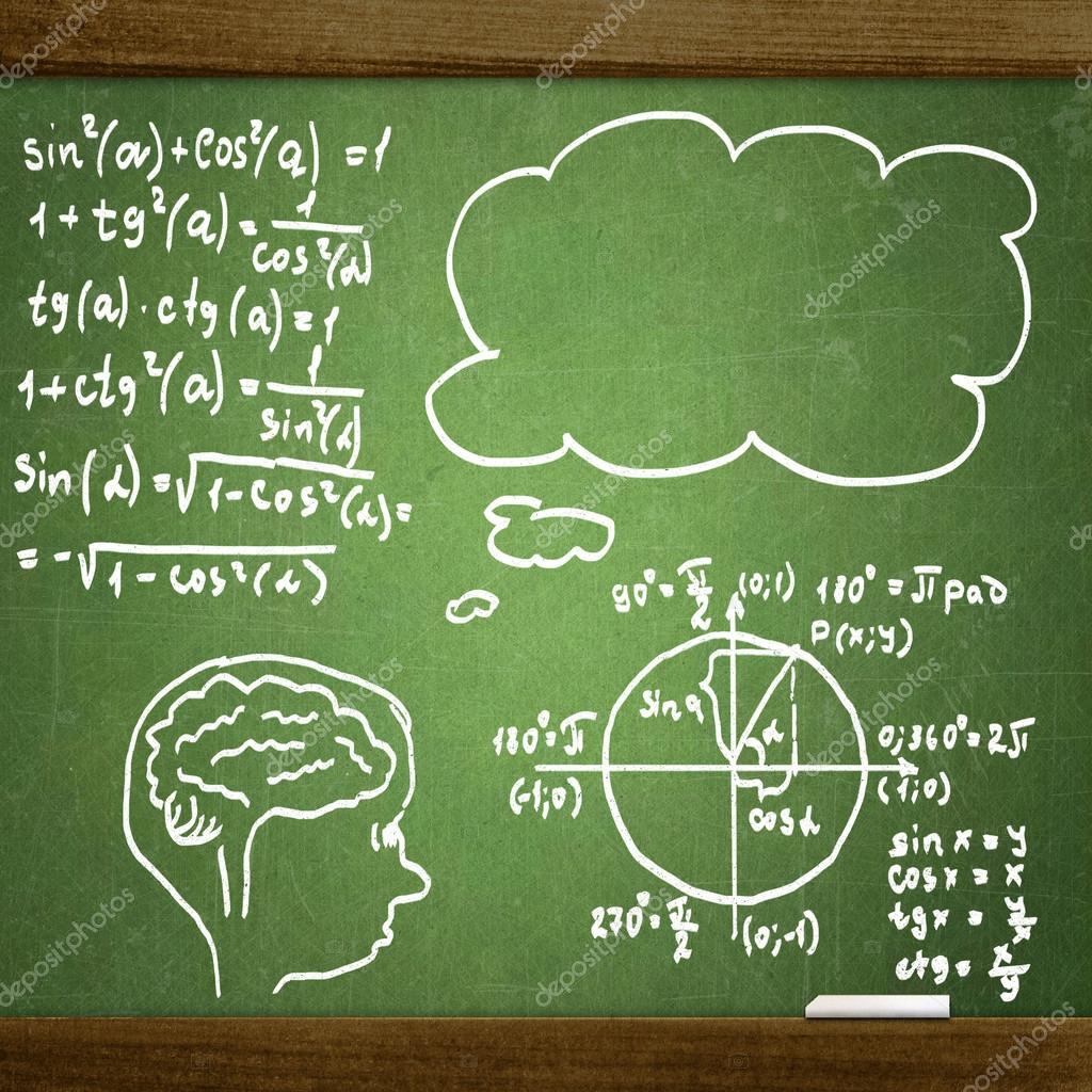 Close up of math formulas on a blackboard — Stock Photo © LeksusTuss ...